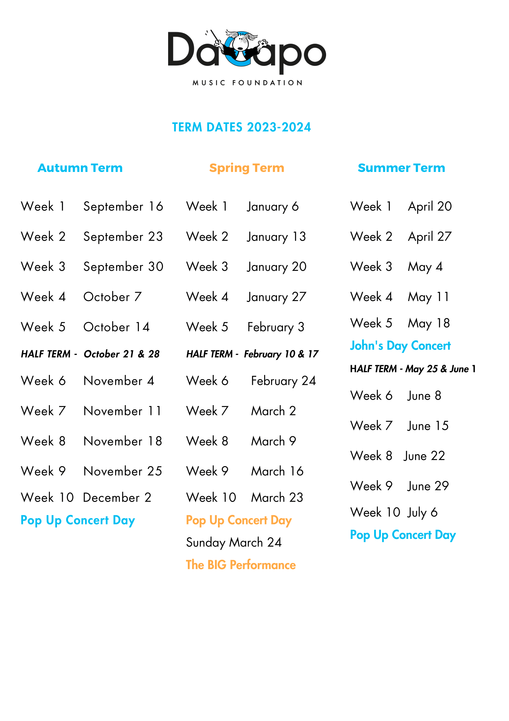 Saturday Centre - DaCapo Music Foundation